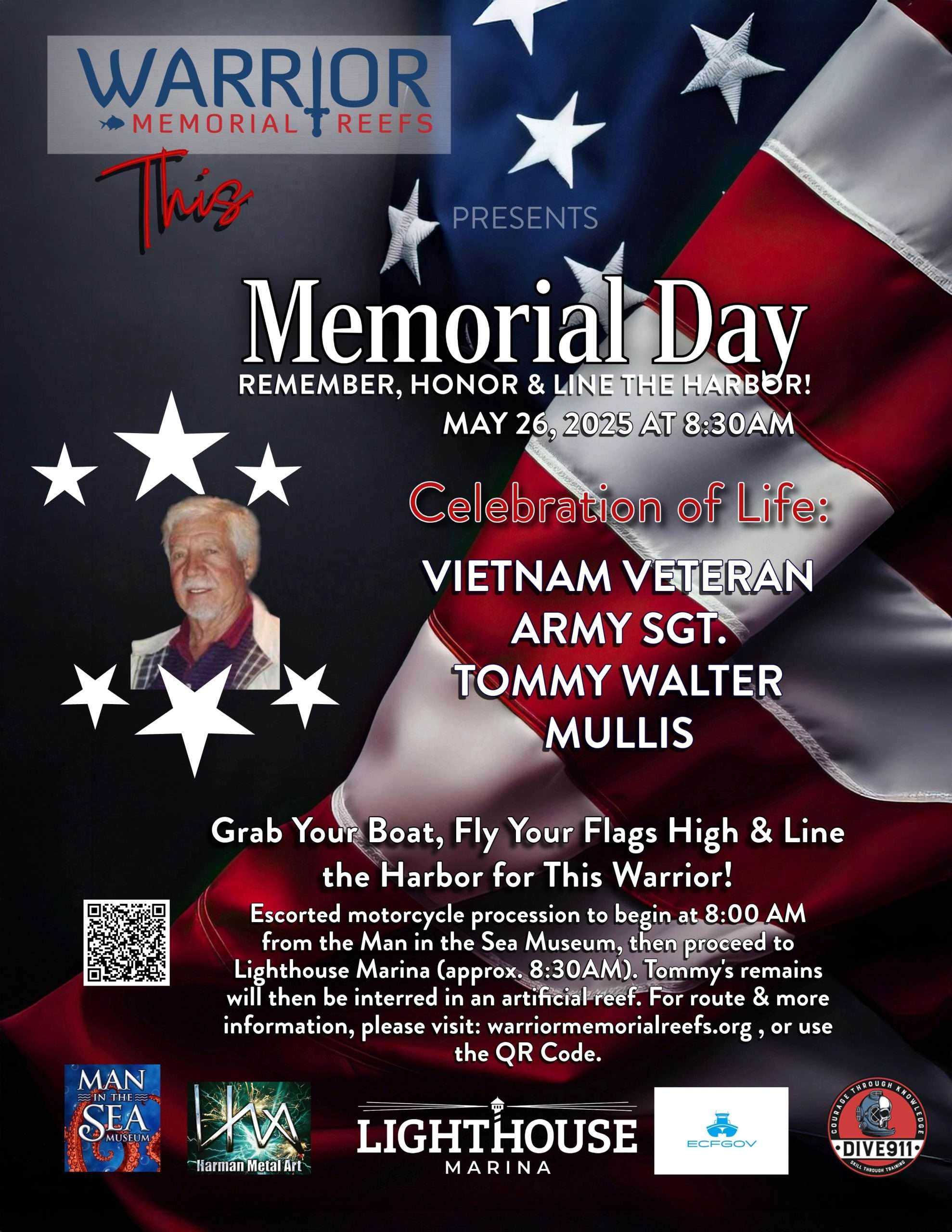 Honor Vietnam Veteran US ArmySergeant Tommy Walter Mullis with a ...